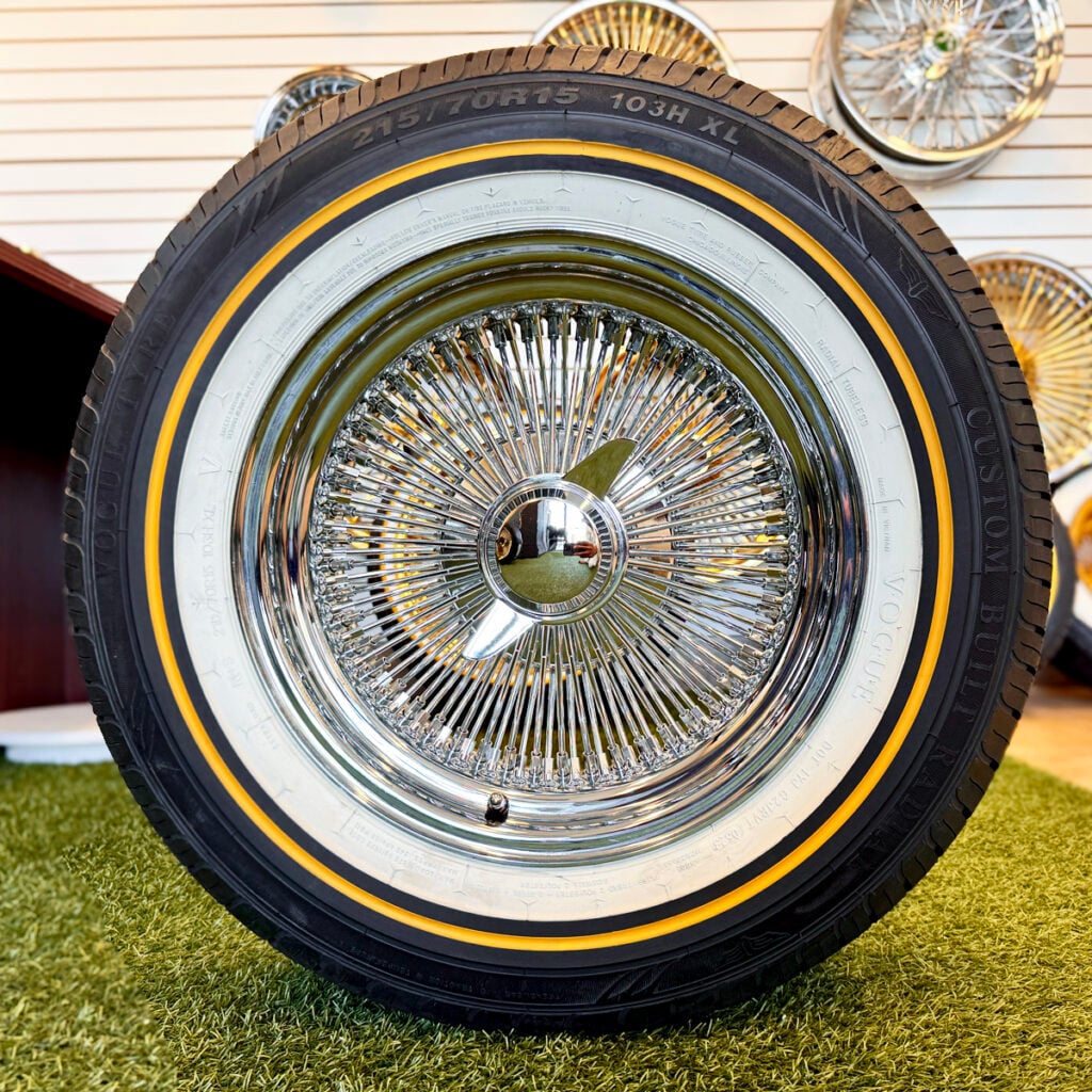 15” Wire Wheels | 72 & 100 Spoke Lowrider Rims - Ninja Tire