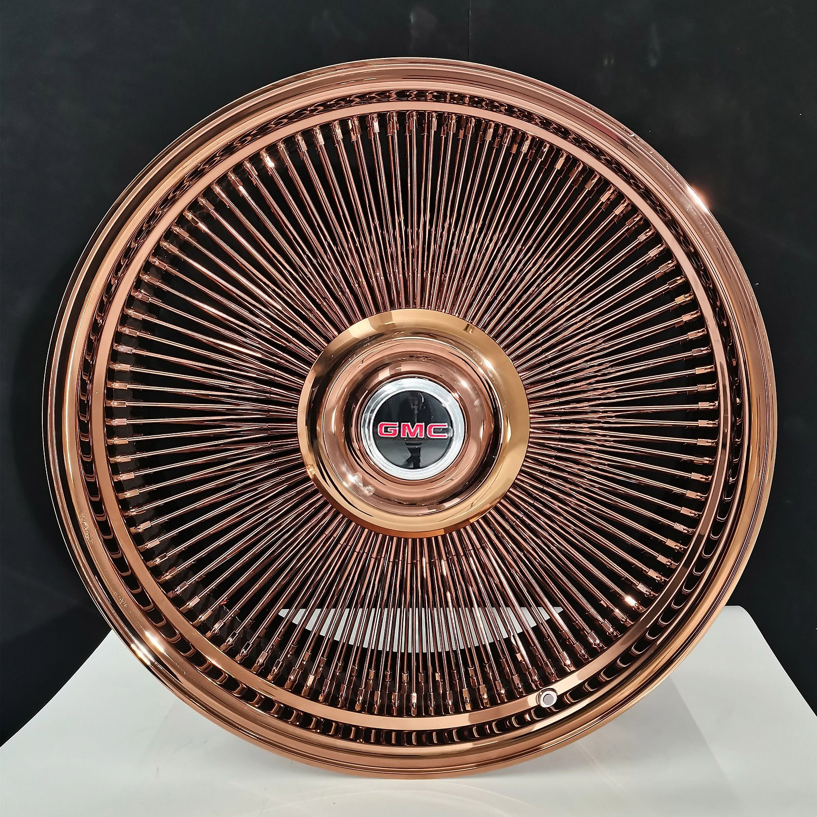 26″ Gold Wire Wheels – Rose Gold Bolt-On 5×127 +0 ET, 78.1 CB, Forged ...