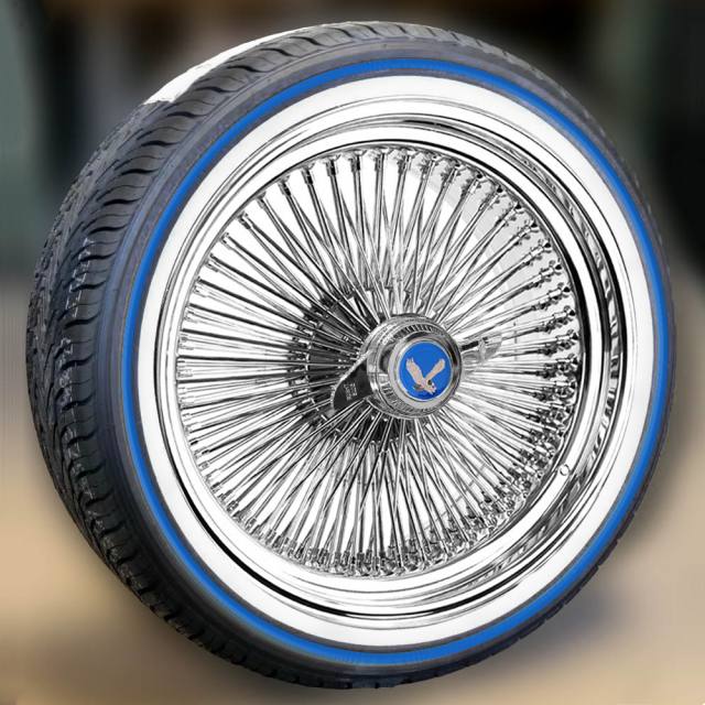 20X8″ Standard Wire Wheels Chrome 150 Spoke + Vogue Tires (245/40R20 ...