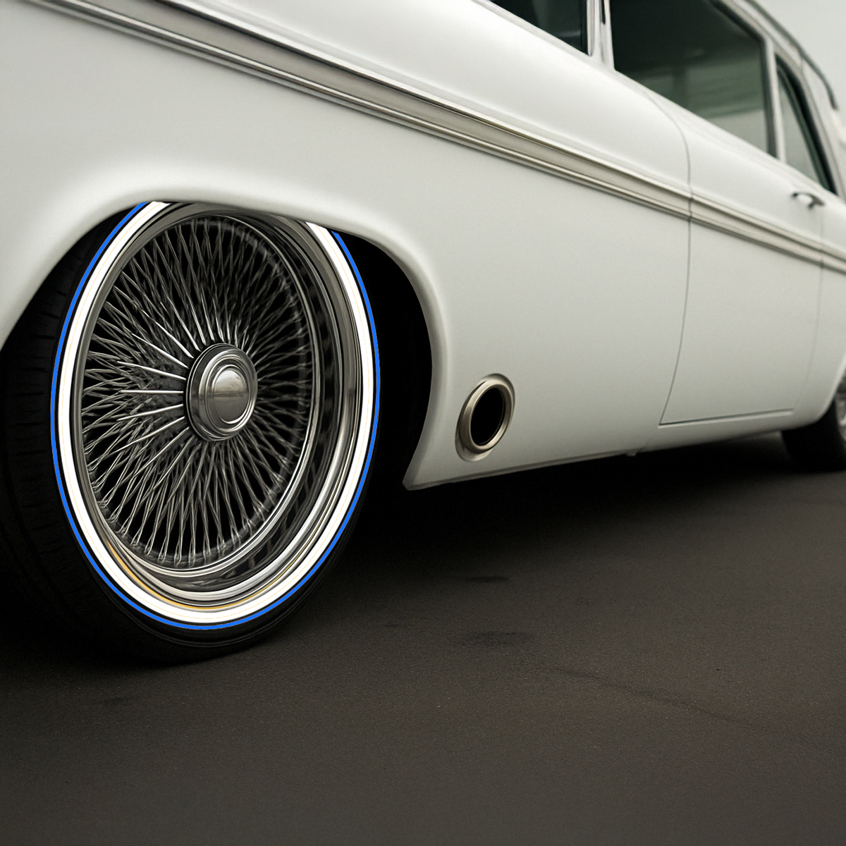 20×8″ Chrome 150-Spoke Wire Wheels + Vogue Tires (245/40R20 ...