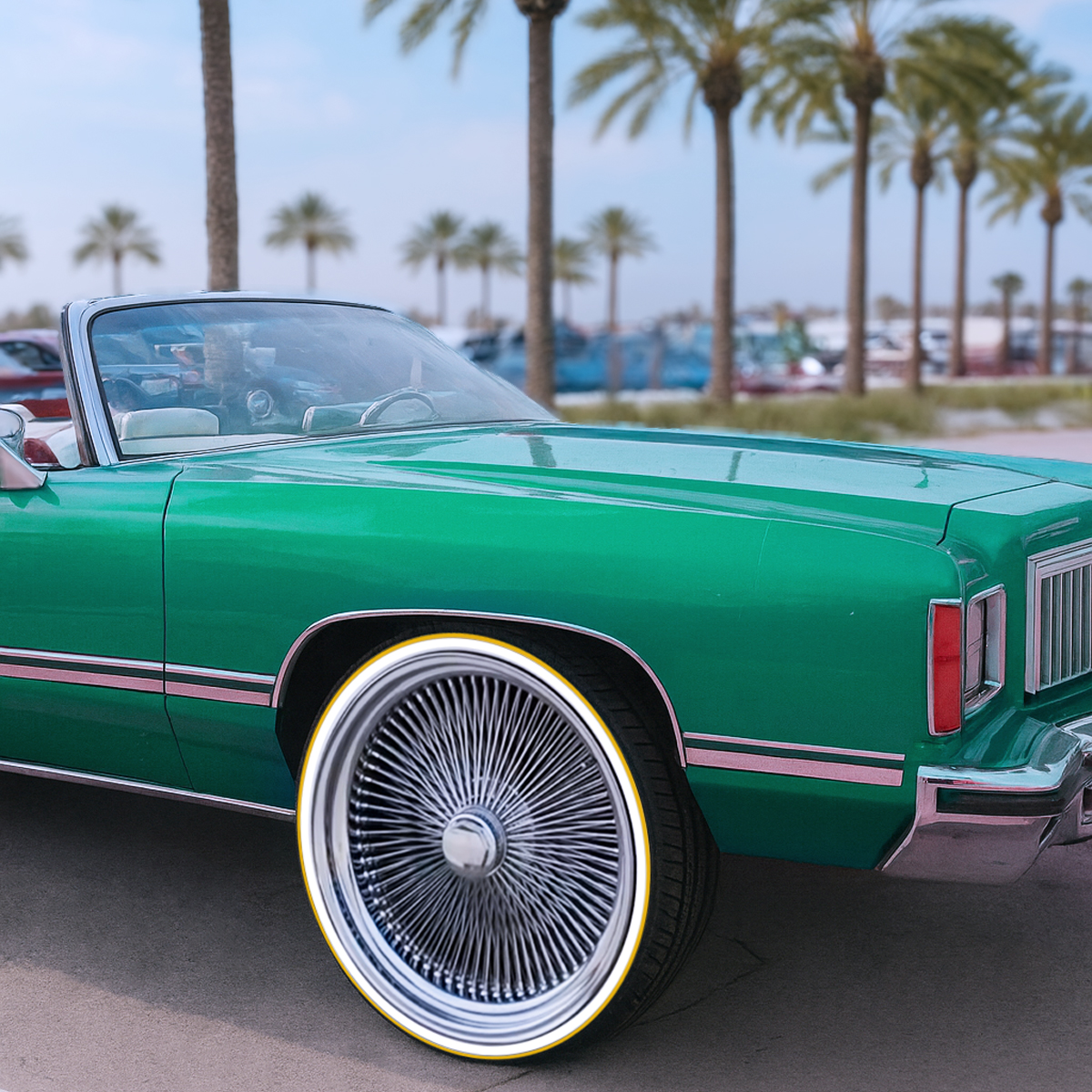 26” Chrome Dayton-Style Wire Wheels – Staggered Donk - Ninja Tire