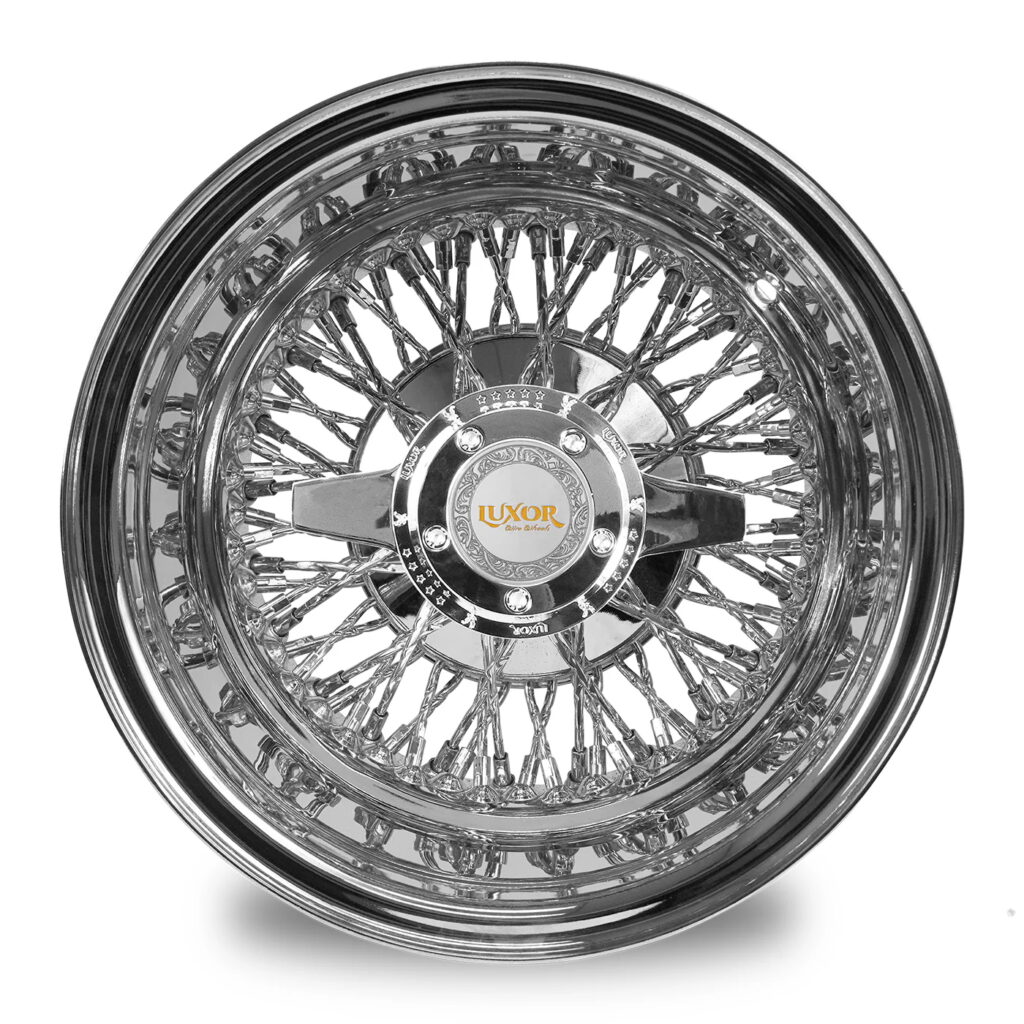 14×7 Luxor Chrome 72 Diamond Cut Spokes | Reverse
