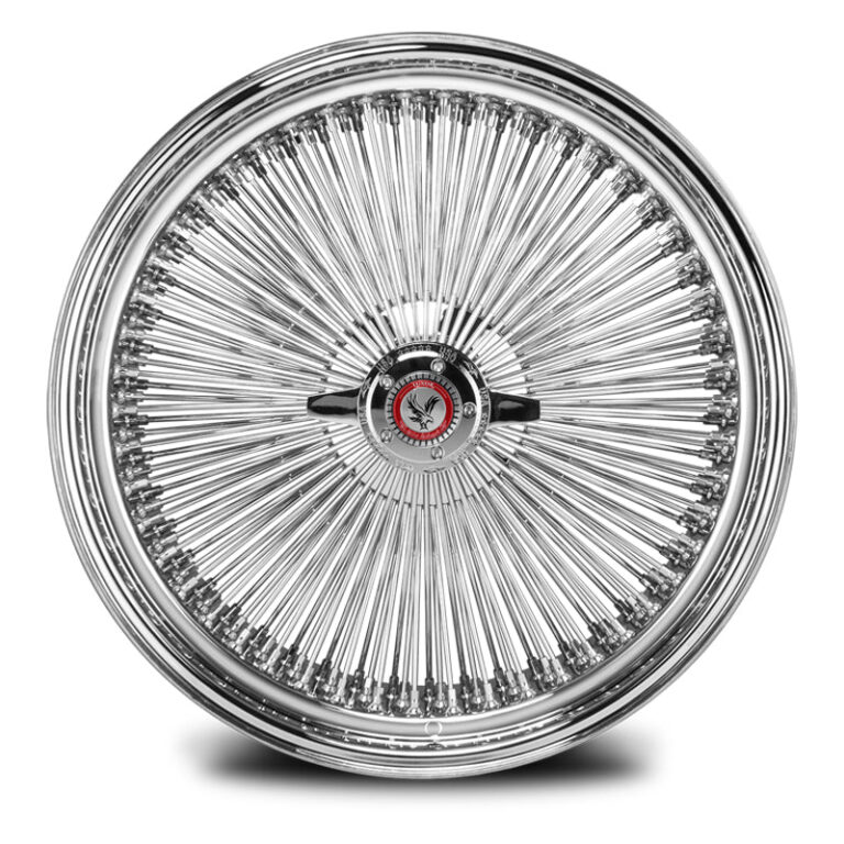 22×8 Luxor Chrome Wire Wheels – 150 Spoke Straight Lace