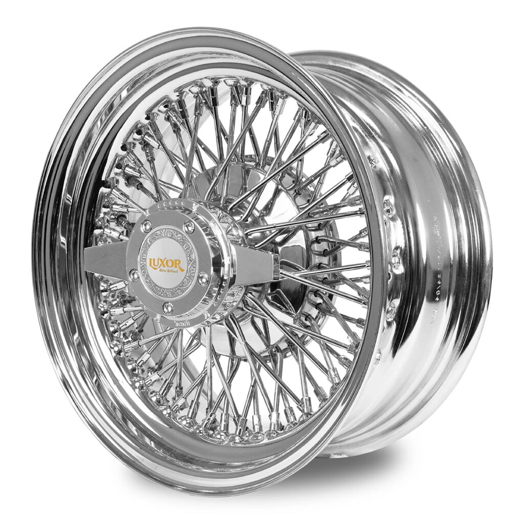 13×7 Chrome 72 Spoke Wire Wheels | Cross Lace